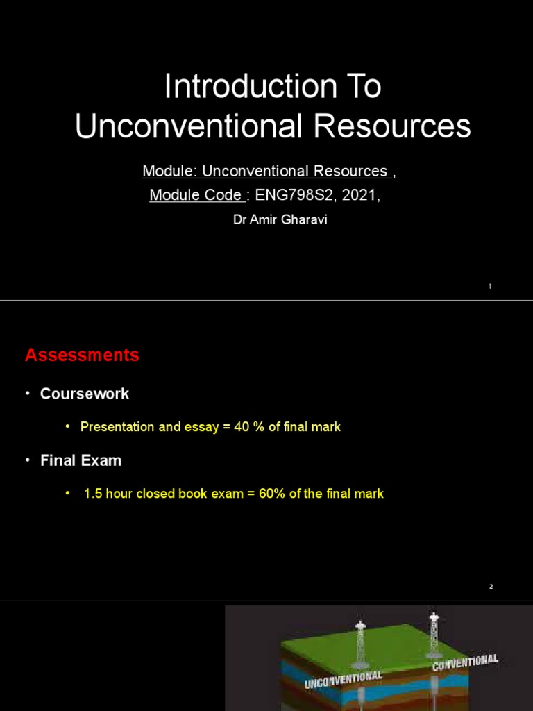 Introduction To Unconventional Resources | PDF | Petroleum | Natural Gas