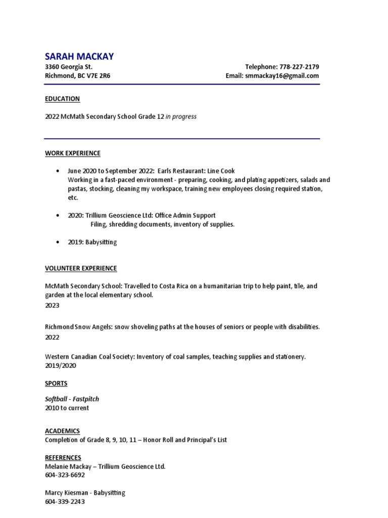 2023 SARAH Resume | PDF