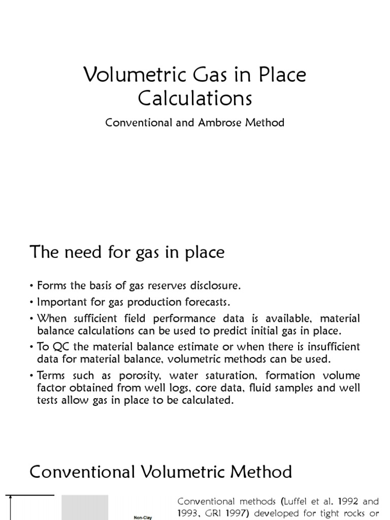 Volumetric Gas in Place Calculations | PDF | Porosity | Adsorption