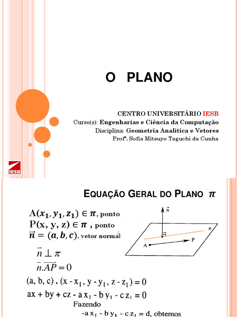 Aula 5 - O Plano | PDF