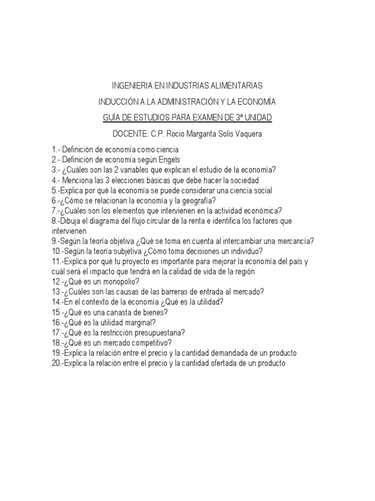 Guía 3a Unidad | PDF | Finanzas y dinero