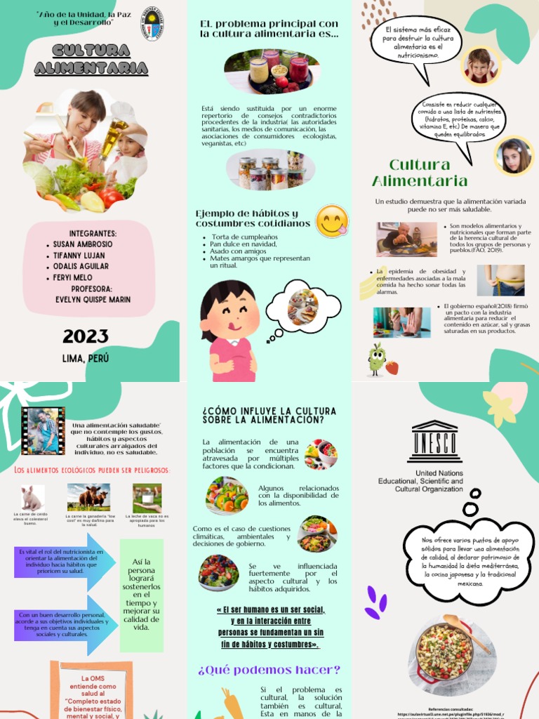 Triptico | PDF | Alimentos | Nutrición