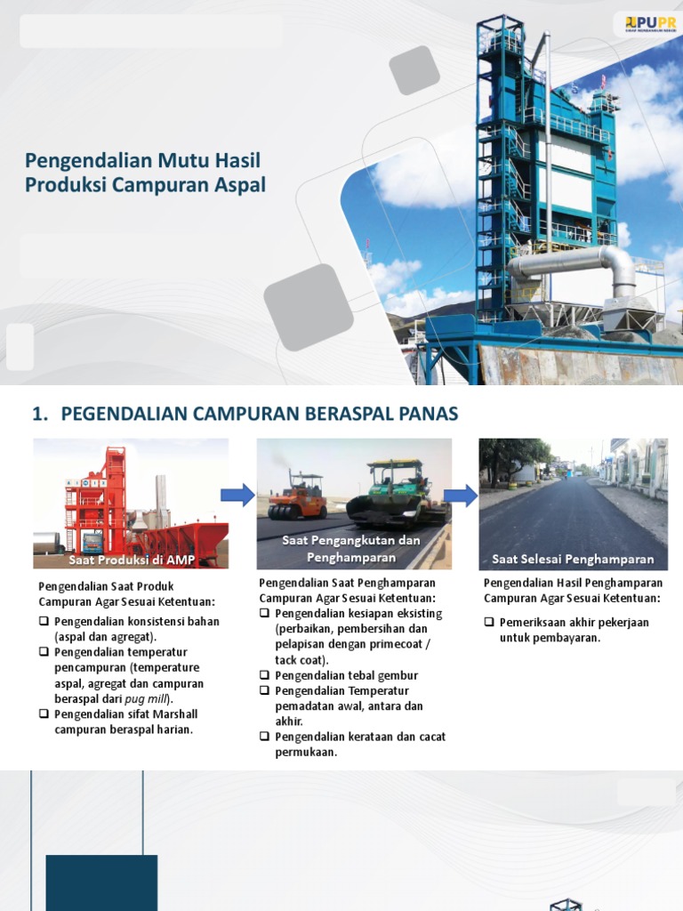 Modul 5 (Pengendalian Mutu Hasil Produksi Campuran Aspal) | PDF