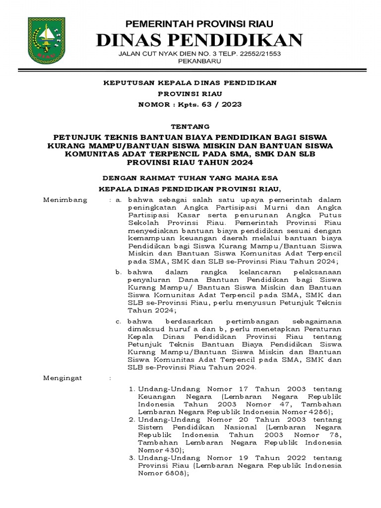 Juknis 2024 | PDF | Bisnis | Pengelolaan Keuangan & Uang