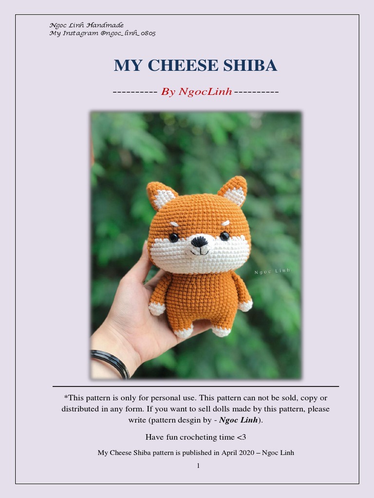 Ngoc Linh - Raposa My-Cheese-Shiba (Eng) | PDF | Crochet | Embroidery