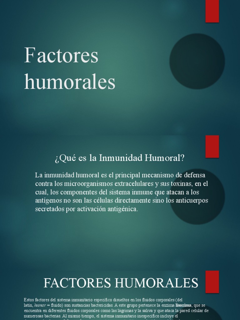 Factores Humorales Opcional. | PDF