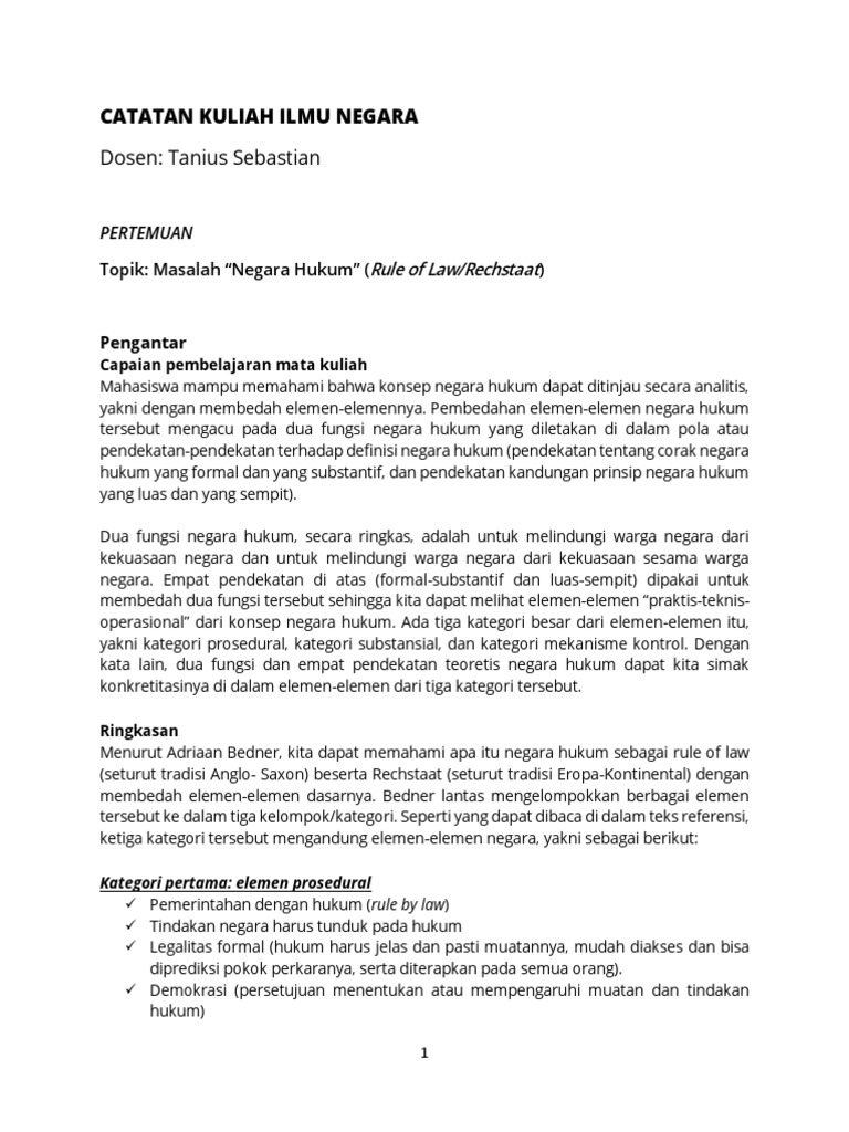 Ints - 6 - Analisis Negara Hukum | PDF Ints - 6 - Analisis Negara Hukum | PDF