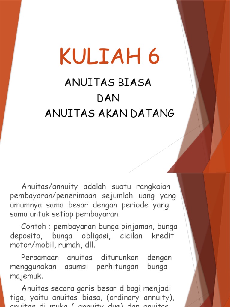 Anuitas: Panduan dan Contoh | PDF