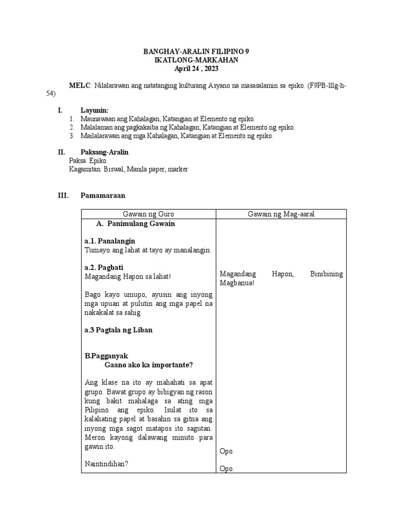 Jeah-Detailed-Lesson-Plan FINAL | PDF