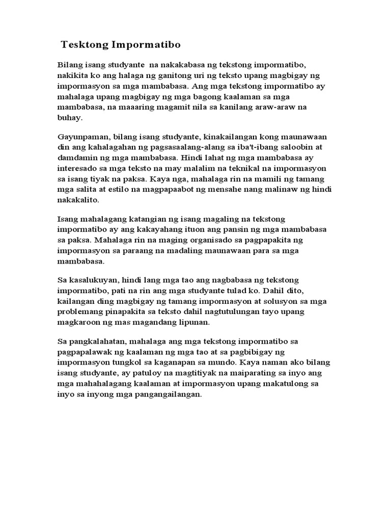 Portfolio sa Filipino | PDF