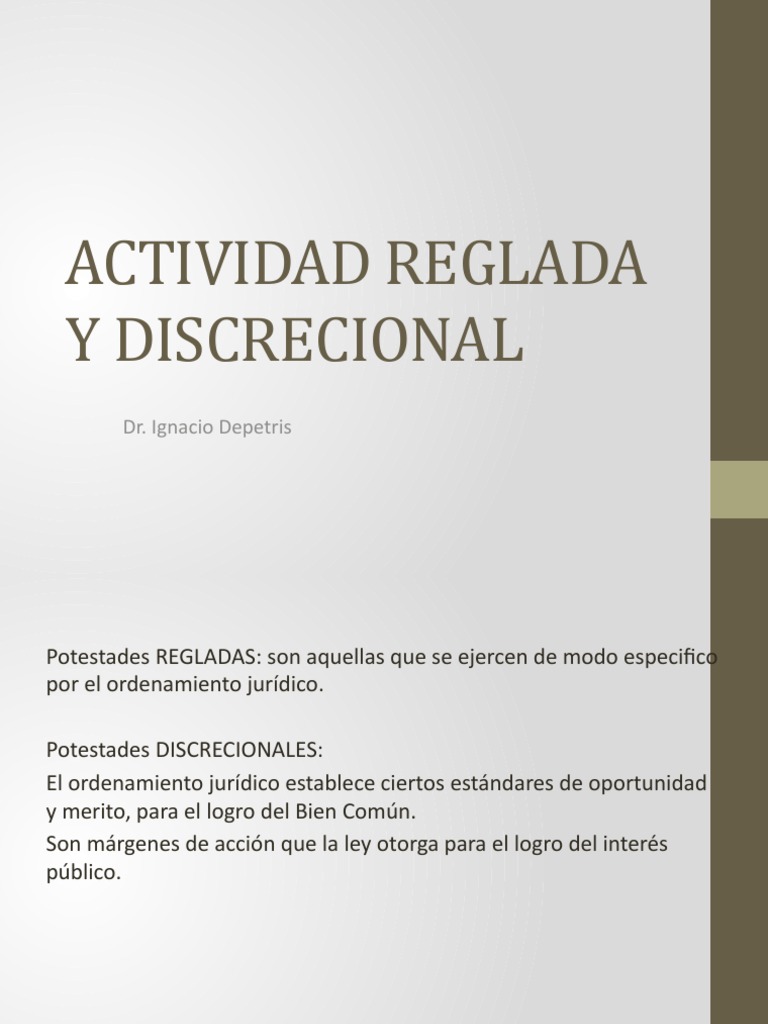 Actividad Reglada y Discrecional Unca | PDF | Judicaturas | Legislación