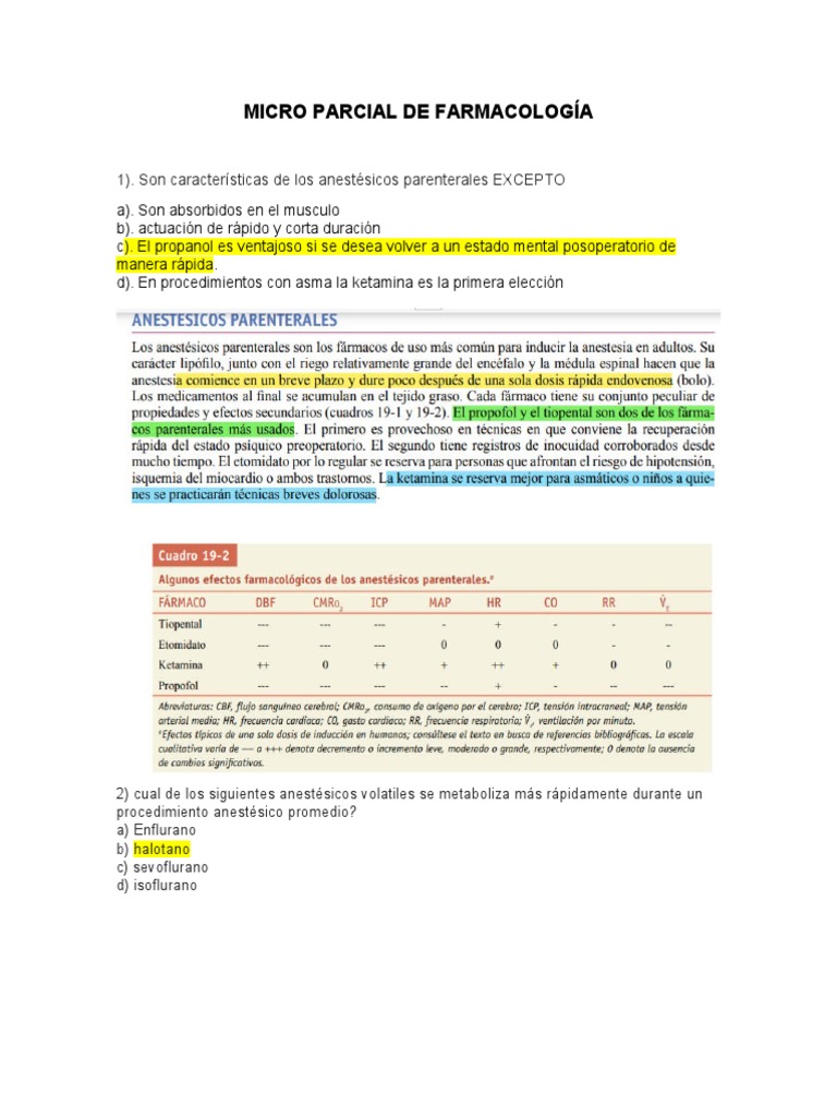 Micro Parcial de Farmacología - 2da Parcial | PDF