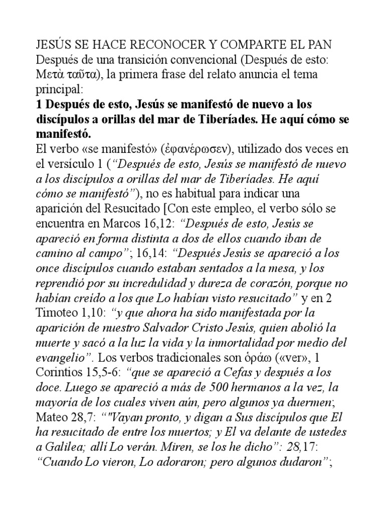 Juan 21,1. | PDF | Juan el apóstol | Jesús Juan 21,1. | PDF | Juan el apóstol | Jesús