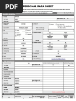 Personal Data Sheet Cs Form No. 212 Revised 2018 | PDF | Passport ...