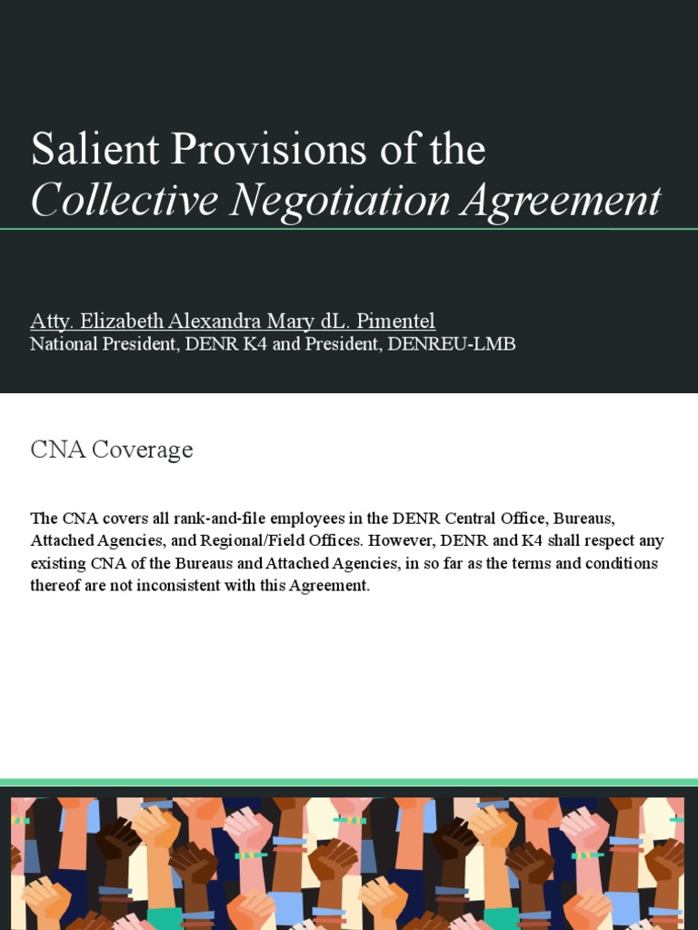 Salient Provisions of The Collective Negotiation Agreement (CNA ...
