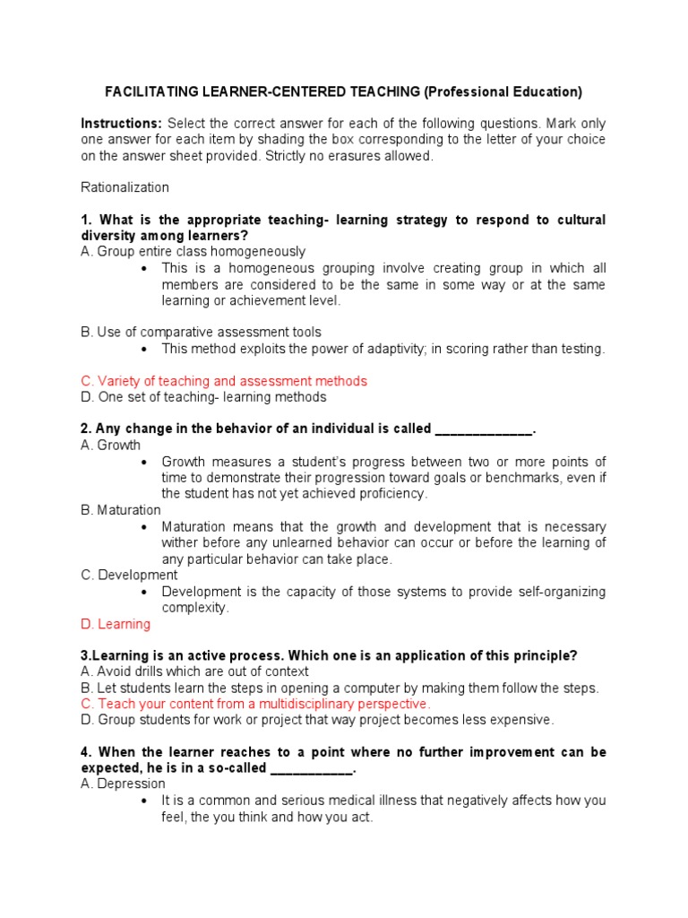 Rationalization Parc Facilitating Prof Ed | PDF | Learning | Classical ...