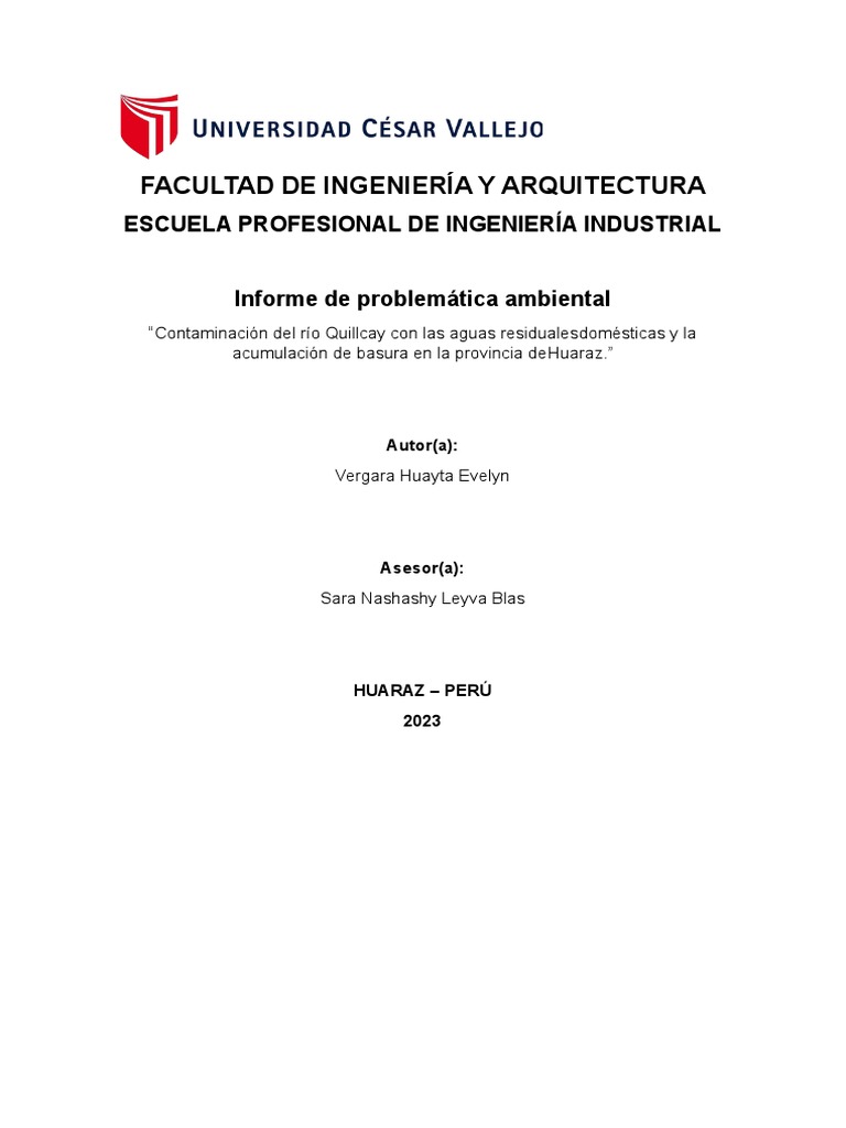 INFORME DE PROBLEMATICA AMBIENTAL | PDF