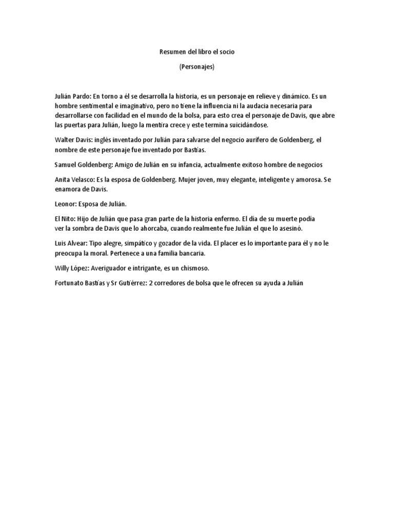 Resumen Del Libro El Socio | PDF