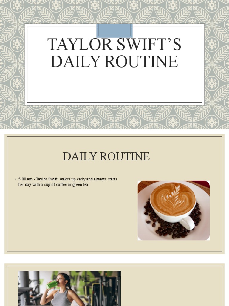 Taylor Swift's Daily Routine Unveiled | PDF