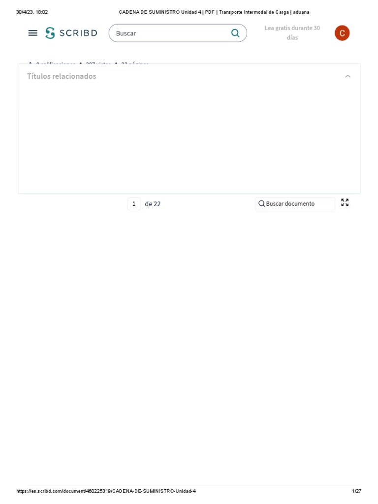 CADENA DE SUMINISTRO Unidad 4 - PDF - Transporte Intermodal de Carga - Aduana | PDF | Transporte ...