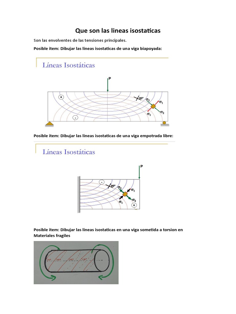 Líneas Isostáticas en Vigas y Torsión | PDF