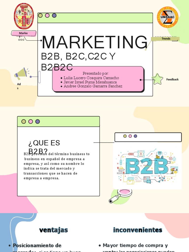 Diapositivas - Marketing, B2B, B2C, C2C y B2B2C | PDF | Business