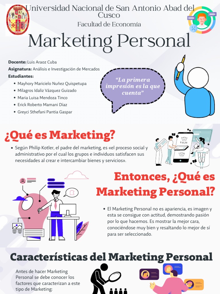Diapositivas Del Marketing Personal | PDF | Marketing | Marca