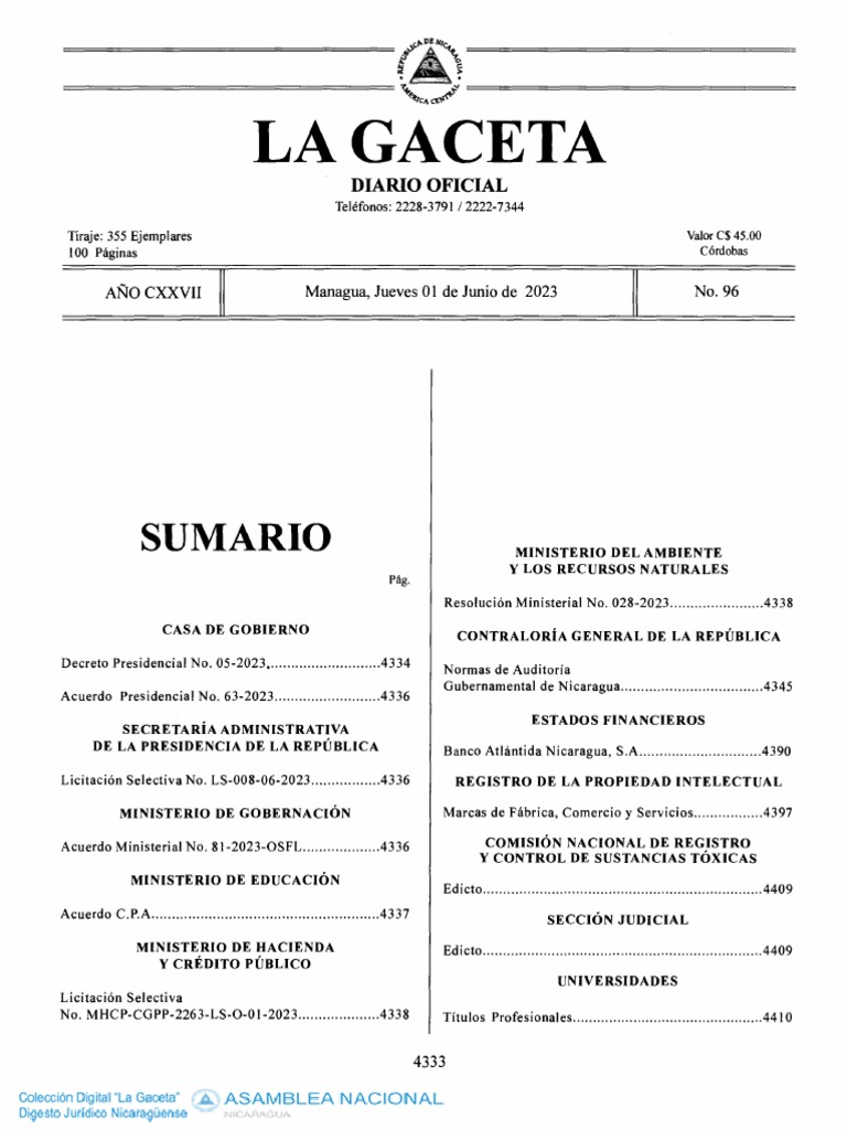 Nagun Vigencia 1.8.2023 | PDF