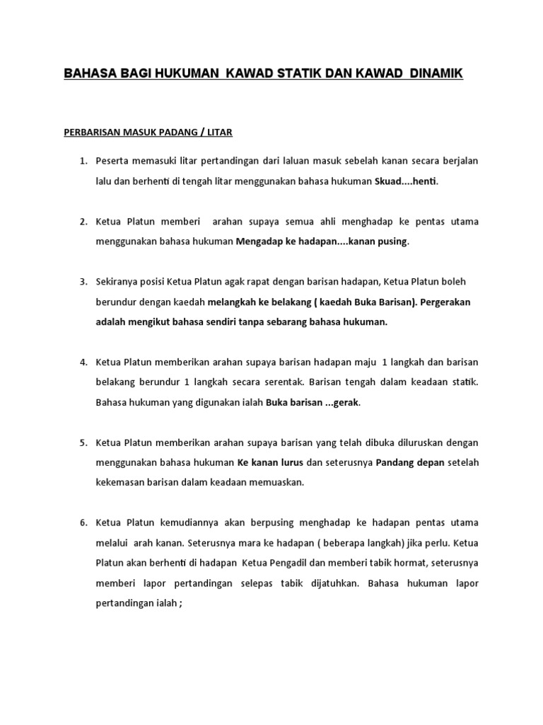 Dokumen - Tips - Kawad Statik Dan Kawad Dinamik | PDF