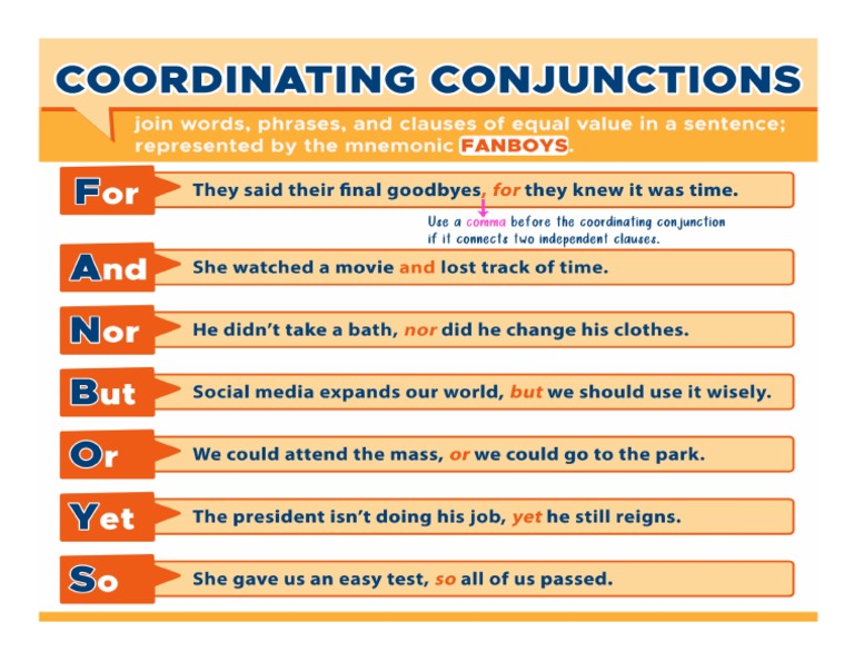 Coordinating Conjunctions | PDF