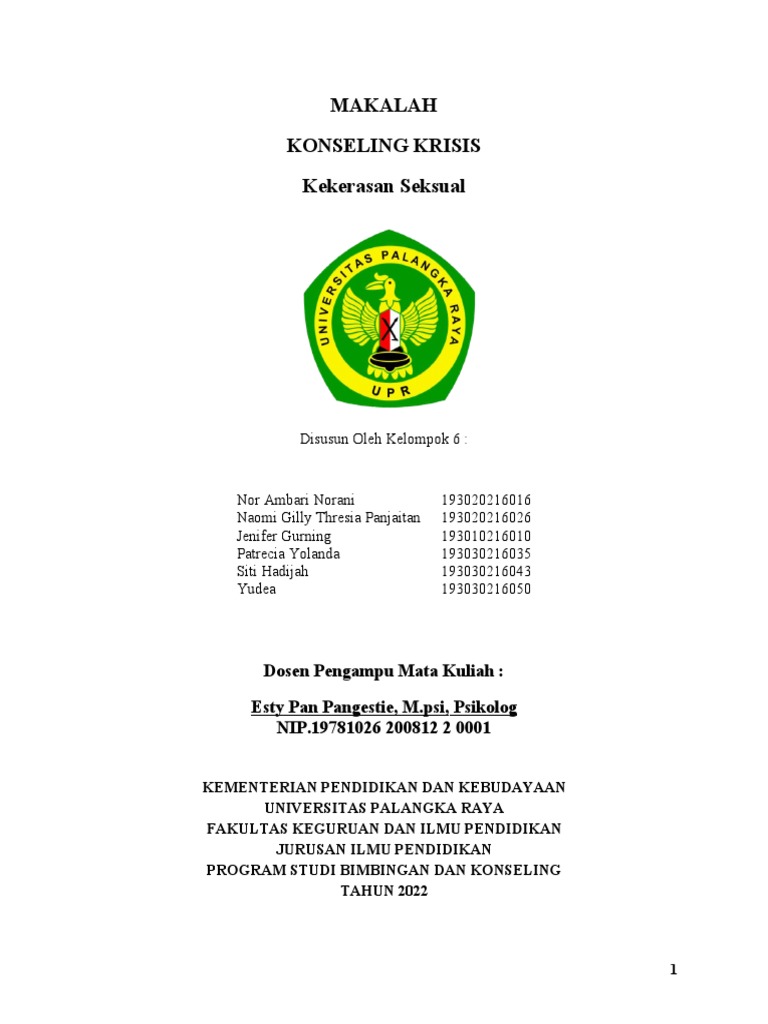 Makalah Kel 6 - Kekerasan Seksual | PDF Makalah Kel 6 - Kekerasan Seksual | PDF
