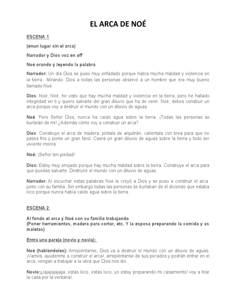 Historia del Arca de Noé para Niños | PDF | Arca de Noé | Mito de la ...
