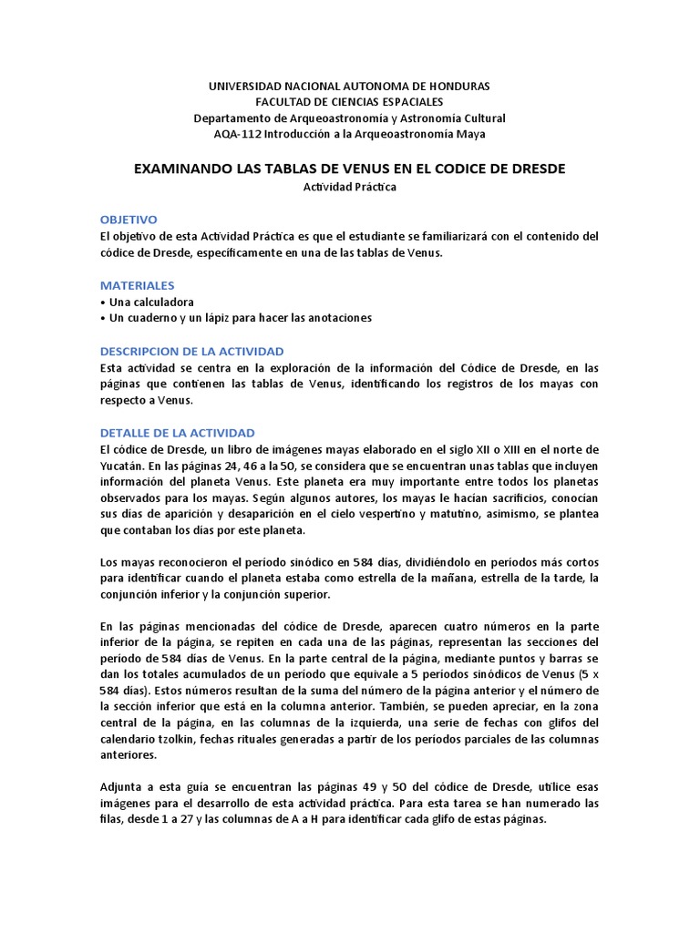Codice Dresde 2021 | PDF | Venus | Civilización maya