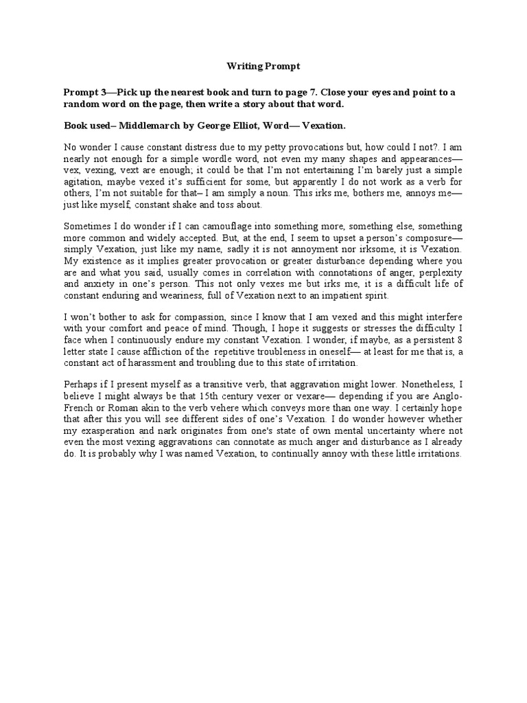 Writing Prompt | PDF