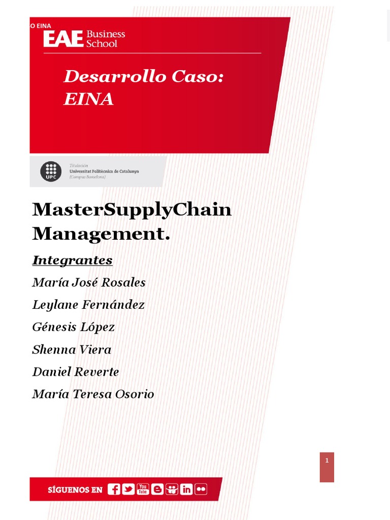 Caso Eina | Descargar gratis PDF | Calidad (comercial) | Mercado (economía)