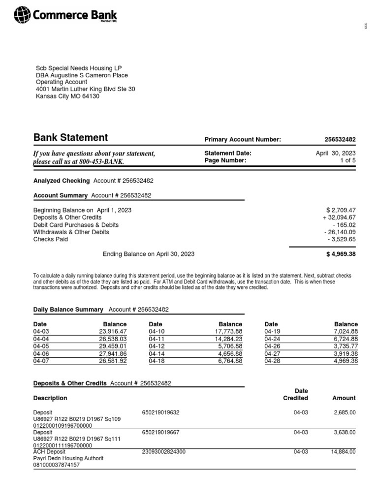 #2482 April 2023 | PDF | Debits And Credits | Deposit Account