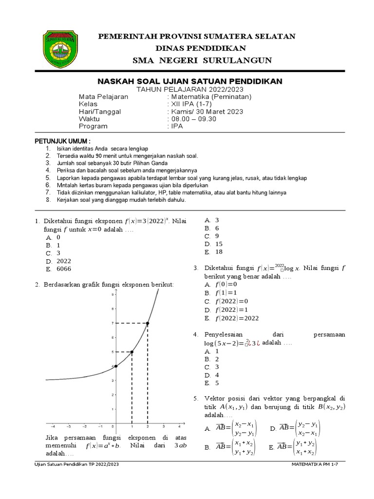 Soal USP 2023.XII Rev 3 | PDF
