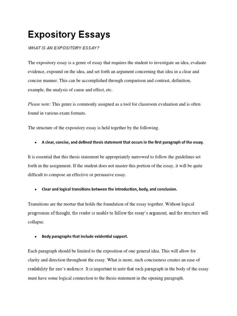 Understanding Expository Essays | PDF