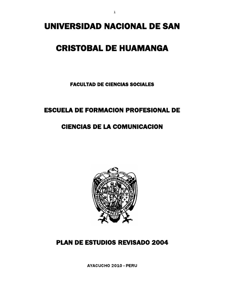 23 Ciencias de La Comunicación Currículo 2004 Revisado | PDF | Plan de ...