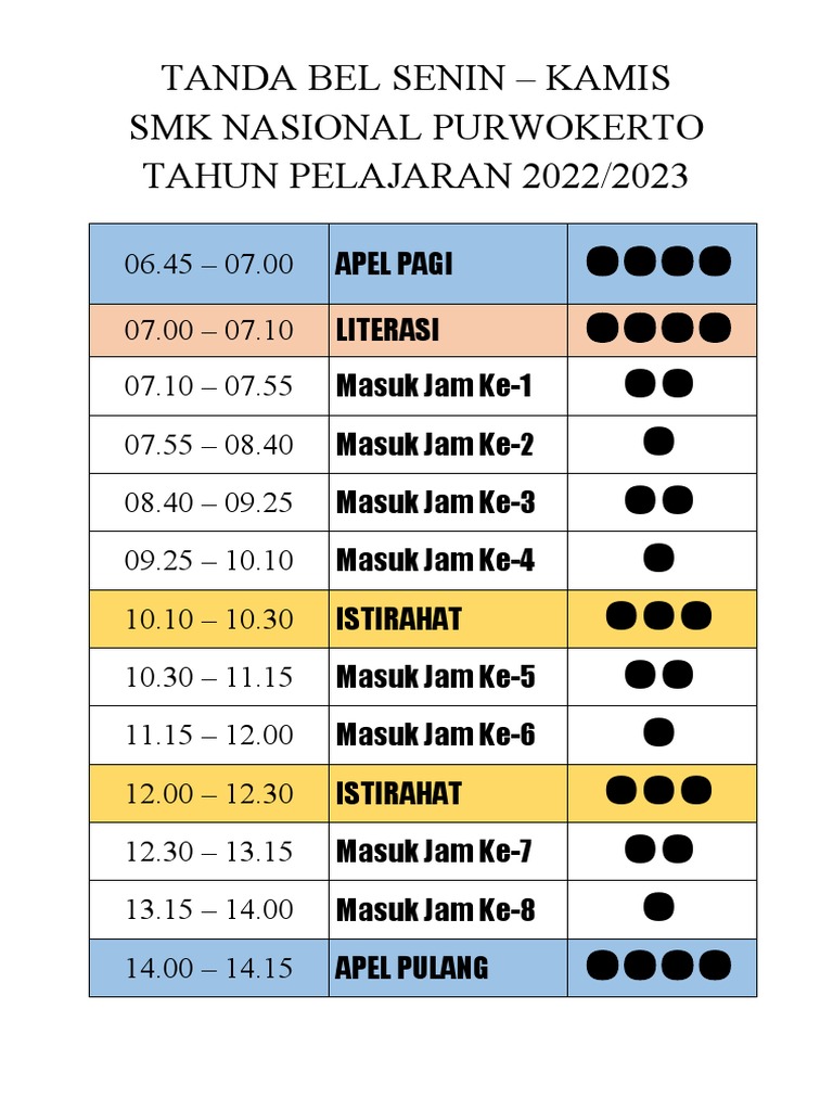 TANDA BEL SEKOLAH mpls | PDF