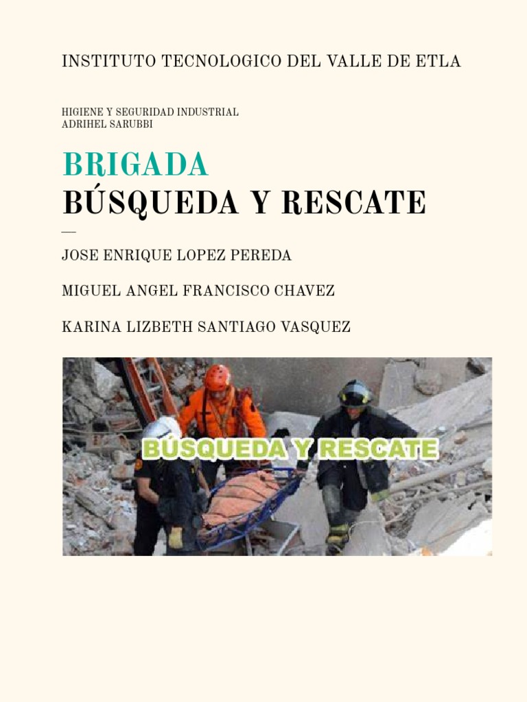 Brigada Busqueda Y Rescate | PDF