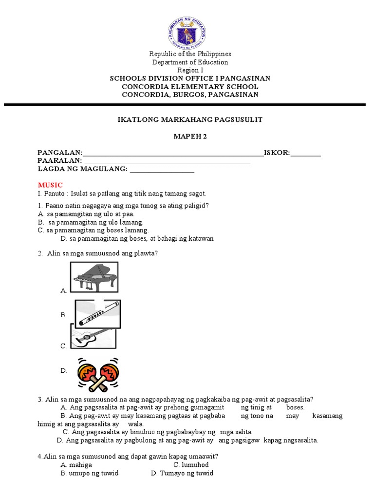 Grade 2 - Mapeh (For Pupils) | PDF