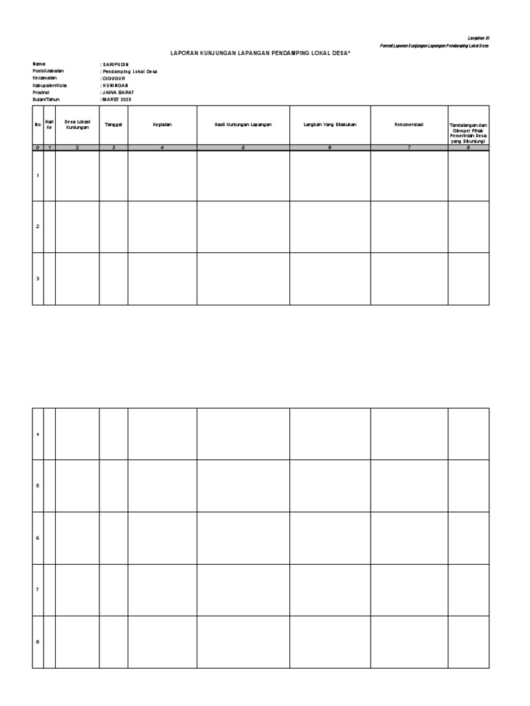 Form Kunlap PLD | PDF