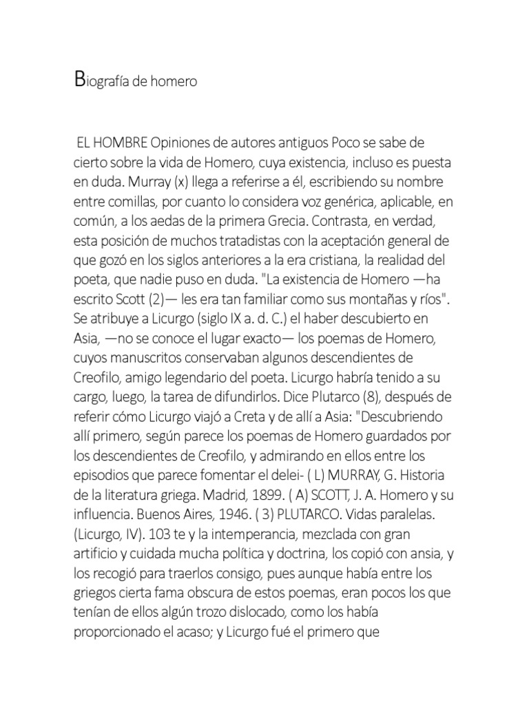 Biografía de Homero | PDF | Virgilio | Eneas