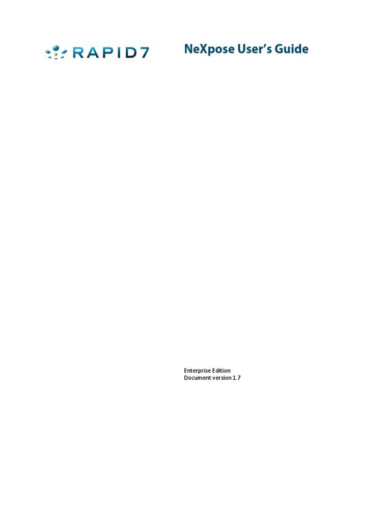 NeXpose User Guide | PDF | Web Browser | Port (Computer Networking)