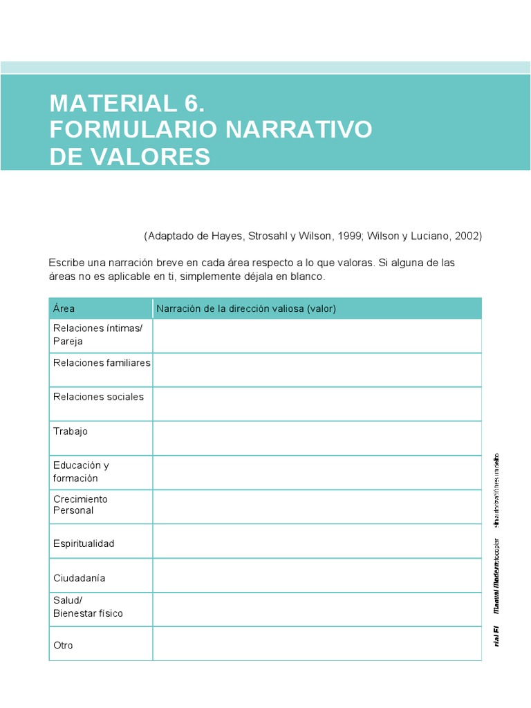 Formato Narratio de Valores2 | PDF