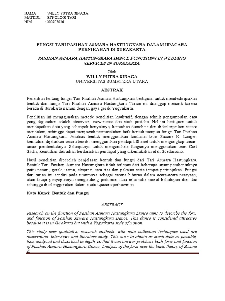 Etnologi Tari | PDF