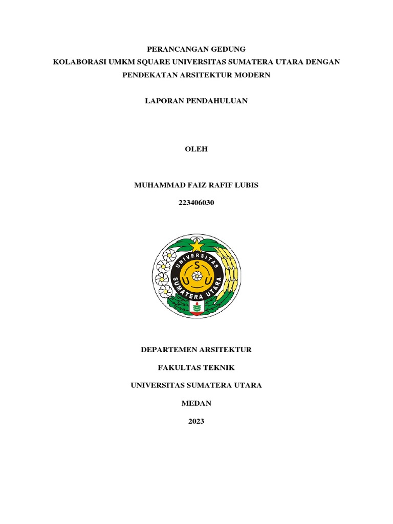 Desain Gedung UMKM Modern USU | PDF