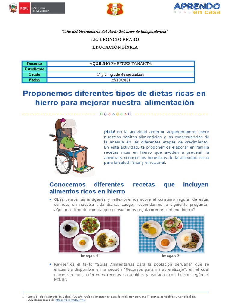 Exp8 Ebr Secundaria 1y2 Exploramosyaprendemos Actividad11 | PDF | Bienestar