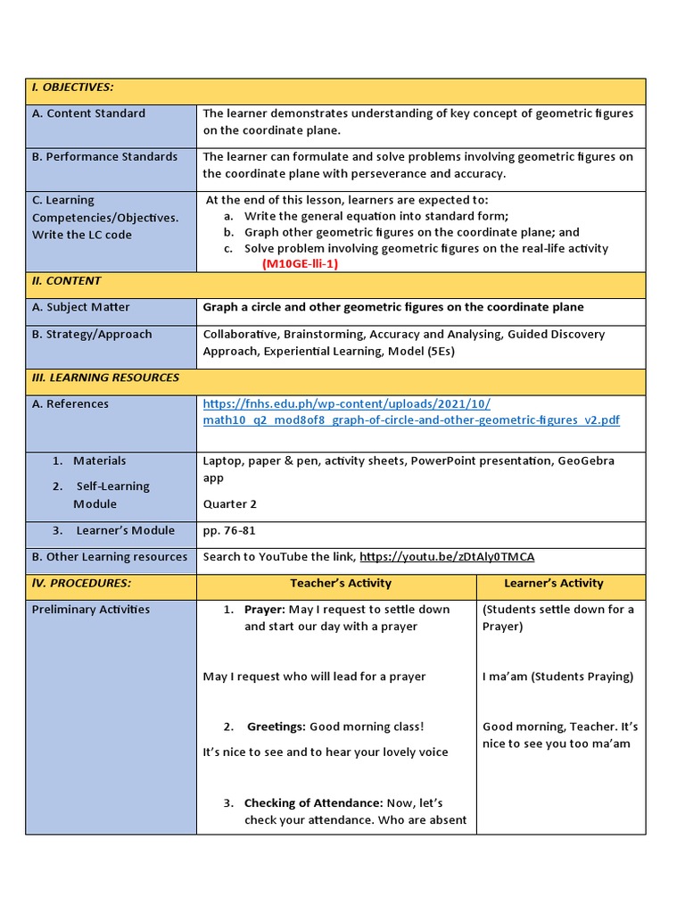 5Es LESSON PLAN _Calculus_bada | PDF